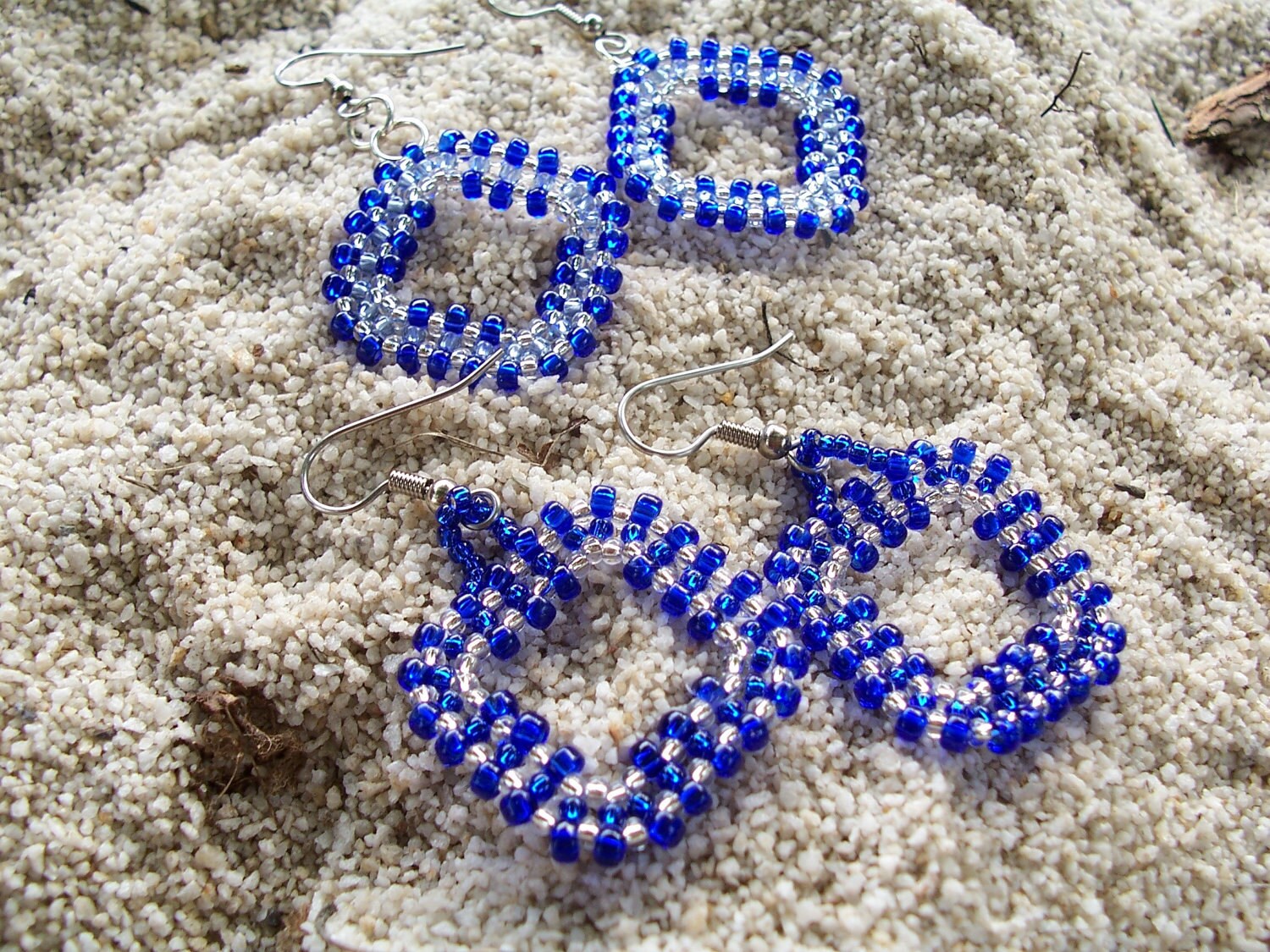 Square and Diamond Earring Pattern, Beading Tutorial in PDF - Etsy