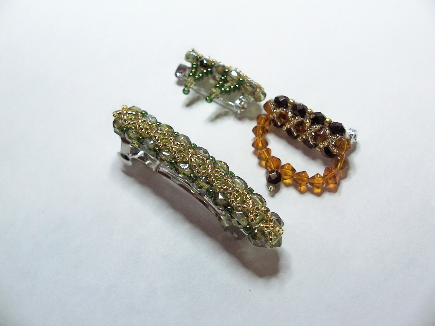 Crystal Pin and Barrette Pattern, Beading Tutorial in PDF - Etsy