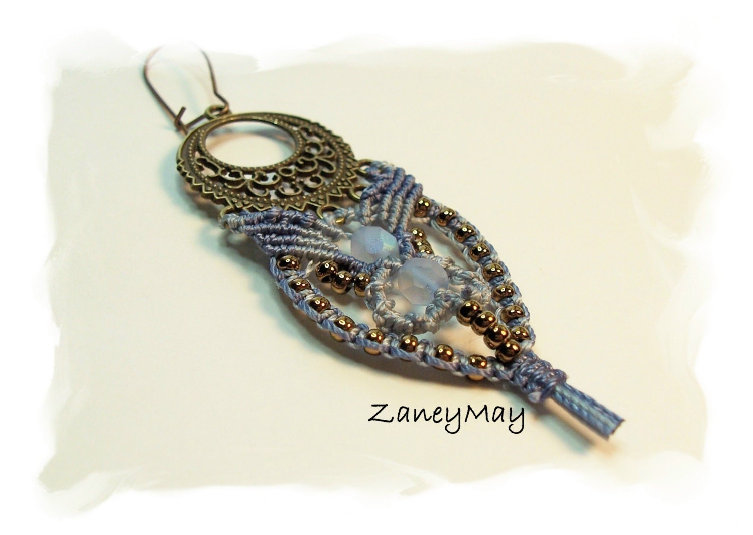 Two Tone Micro Macrame Earring Pattern in PDF | Etsy