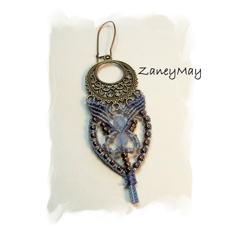 Two Tone Micro Macrame Earring Pattern in PDF - Etsy