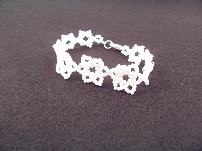 Snowflake Bracelet Pattern, Beading Tutorial in PDF - Etsy