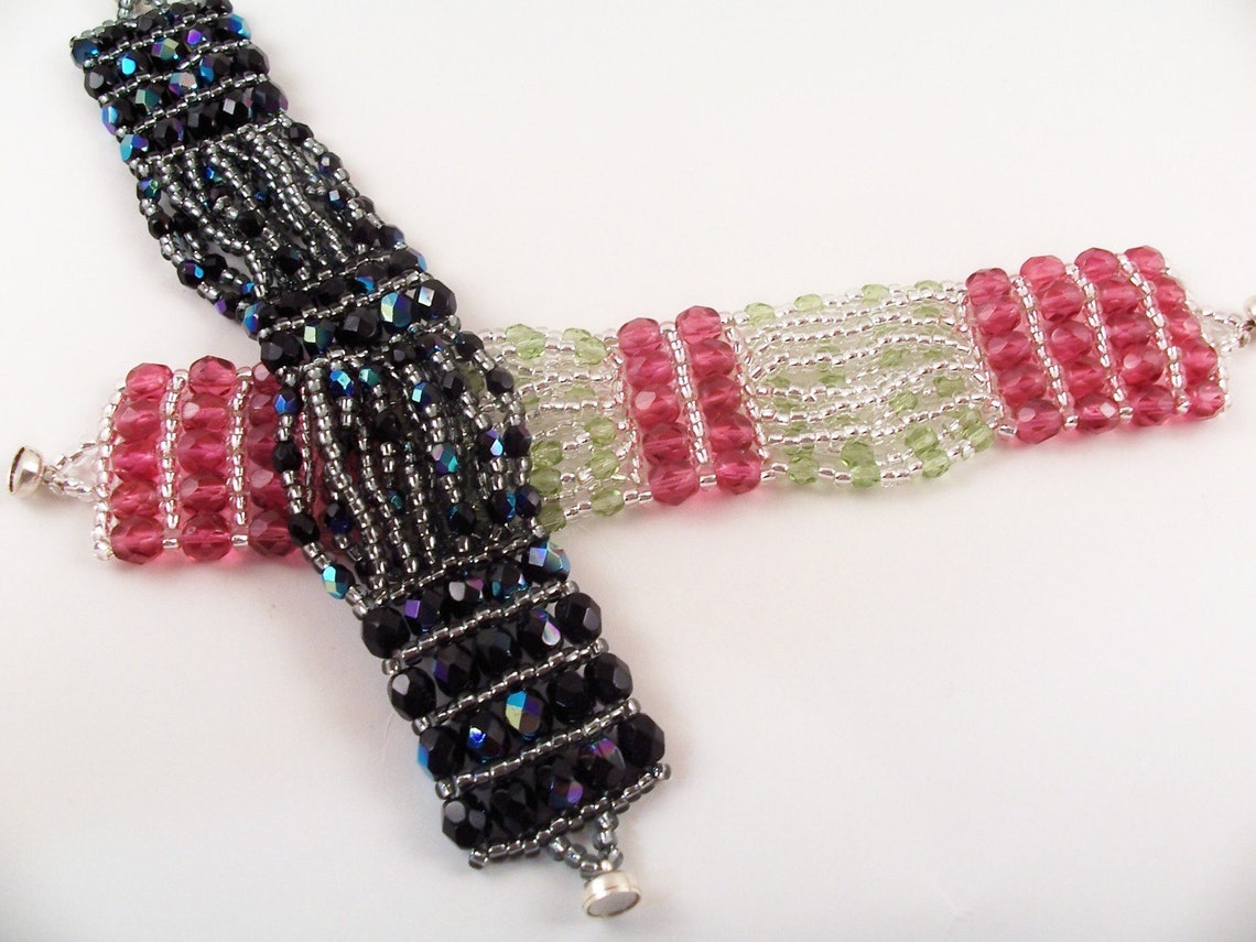 Cuff Bracelet Pattern, Beading Tutorial in PDF - Etsy