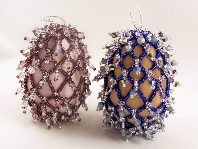 Easter Elegance Beaded Egg Pattern, Beading Tutorial in PDF - Etsy