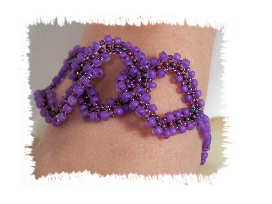 Diamond Bracelet Pattern, Beading Tutorial in PDF - Etsy