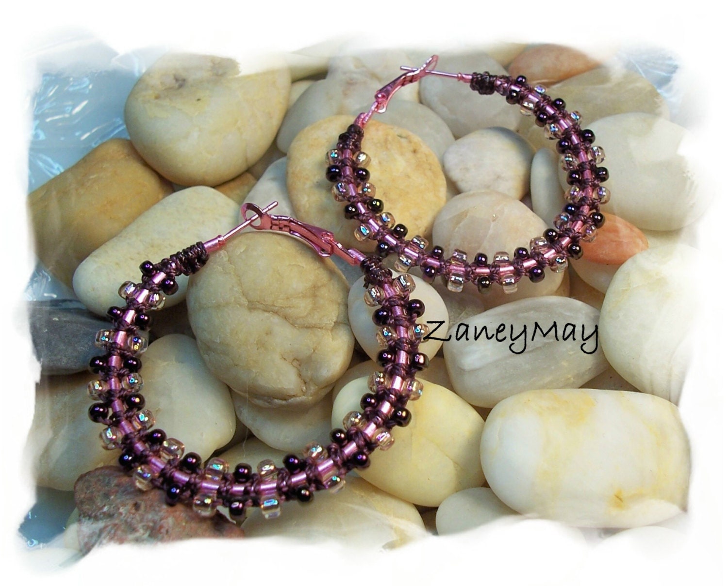 Macrame Hoop Earring Pattern in PDF - Etsy