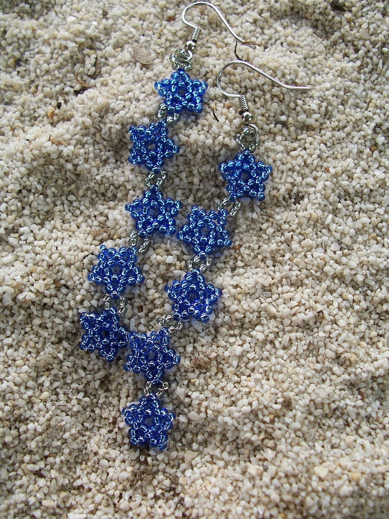 Falling Star Earring Pattern Beading Tutorial in PDF - Etsy