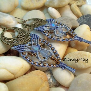 Two Tone Micro Macrame Earring Pattern in PDF - Etsy