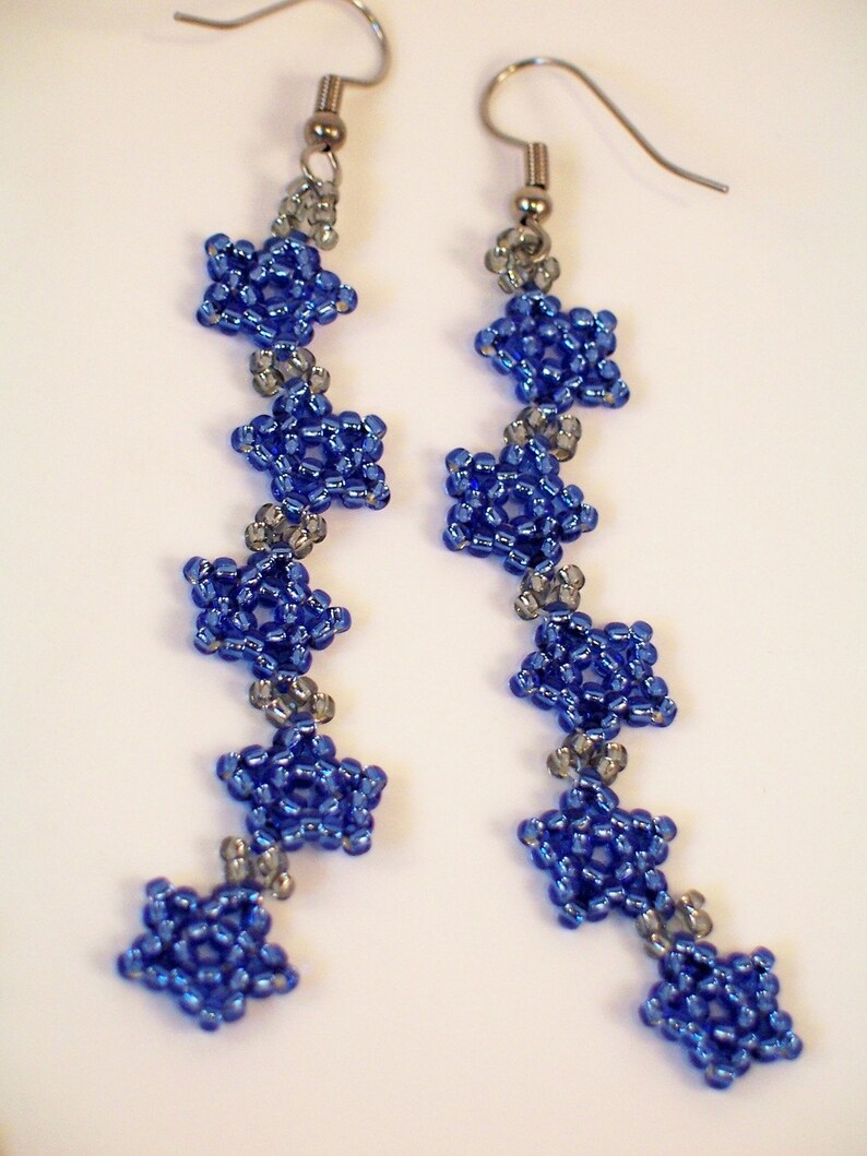 Falling Star Earring Pattern Beading Tutorial in PDF - Etsy