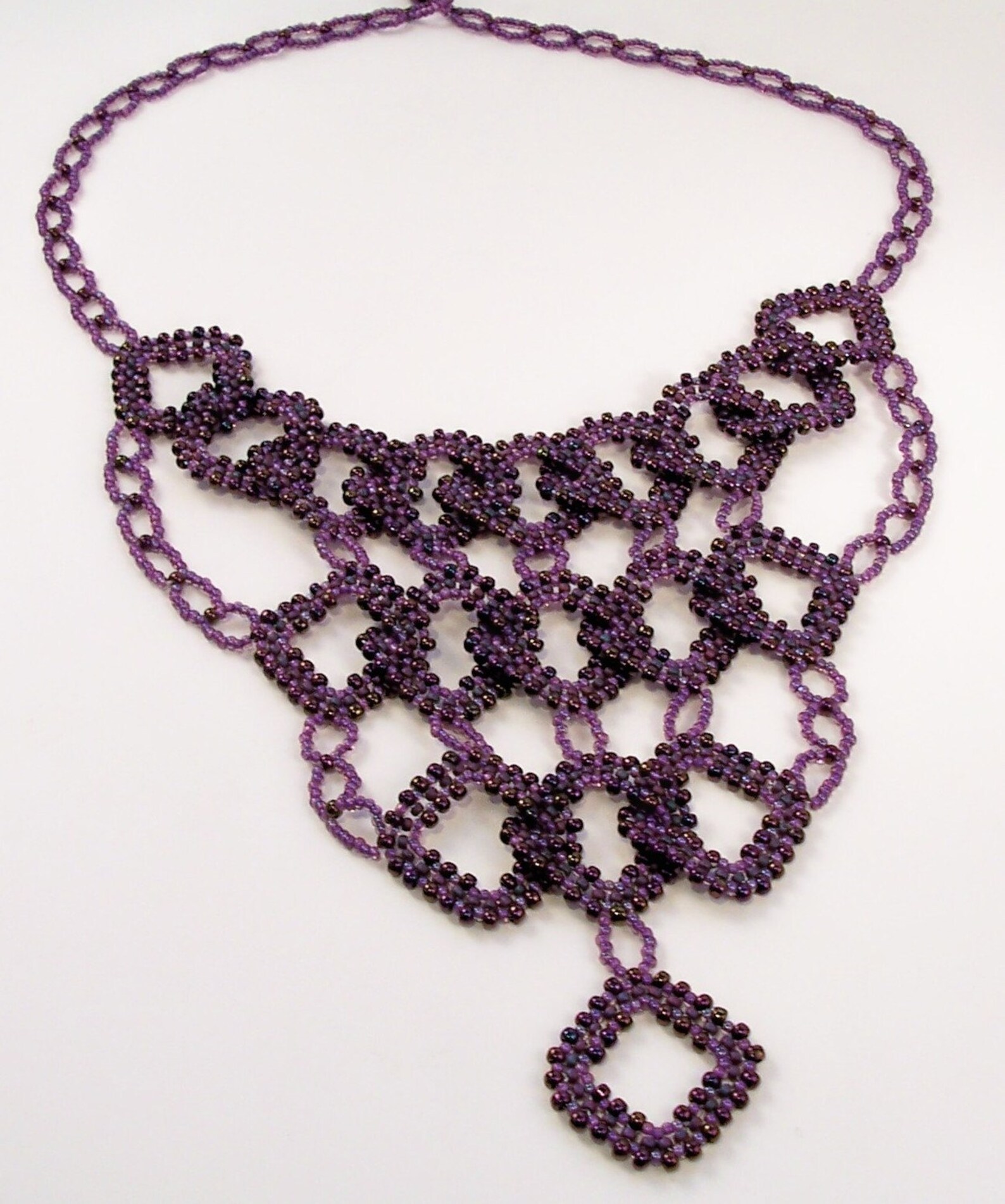 Diamond Link Necklace Pattern, Beading Tutorial in PDF - Etsy