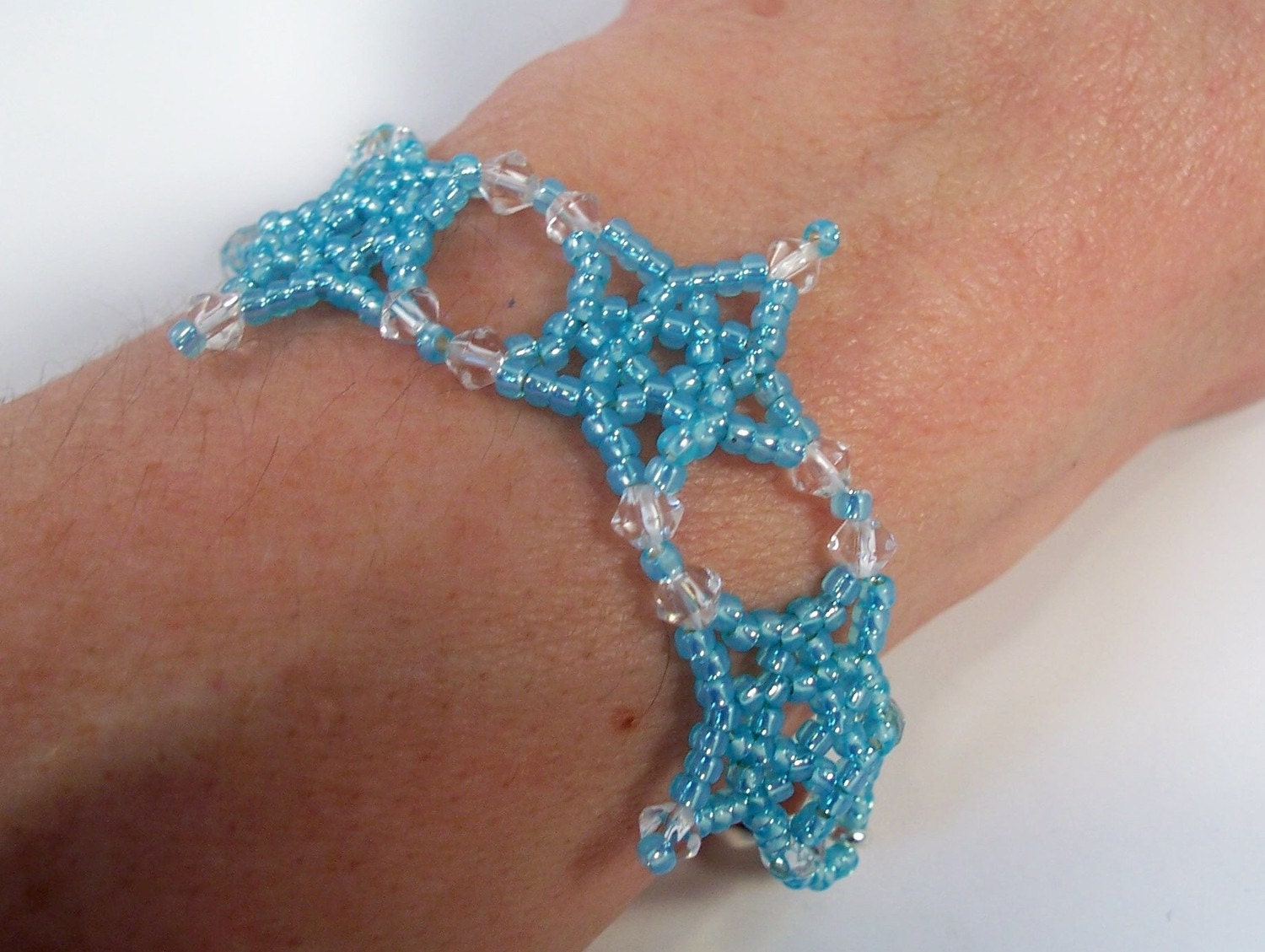 Five Point Stars Bracelet Pattern, Beading Tutorial in PDF - Etsy