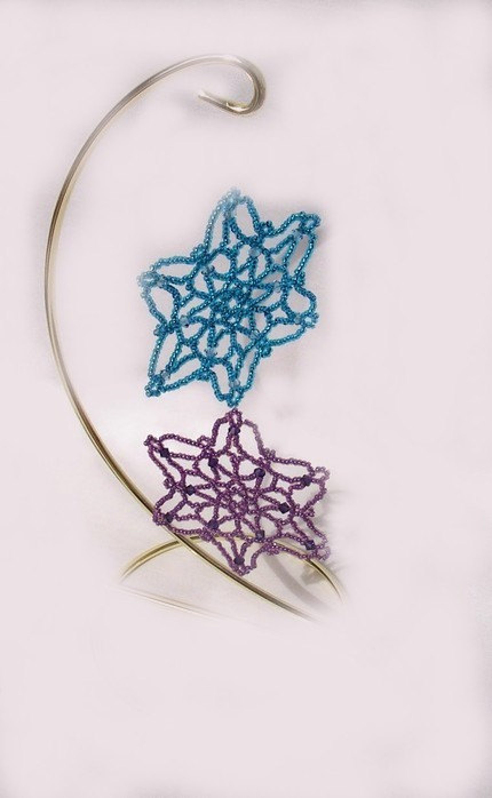 Shimmering Snowflake Ornament Pattern, Beading Tutorial in PDF - Etsy