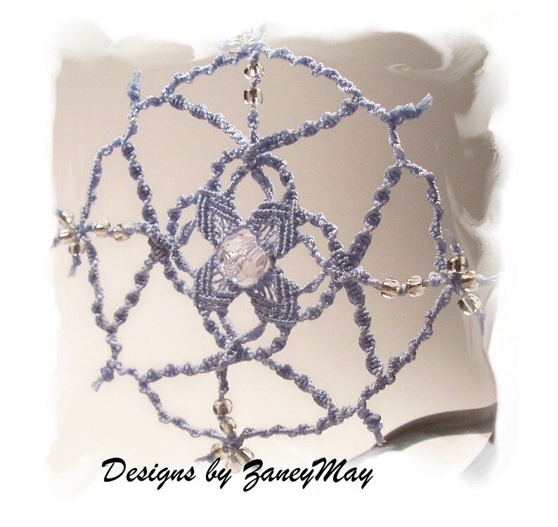 Crystal Ice Snowflake Macrame Pattern in PDF - Etsy