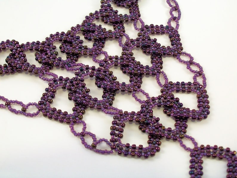 Diamond Link Necklace Pattern, Beading Tutorial in PDF - Etsy