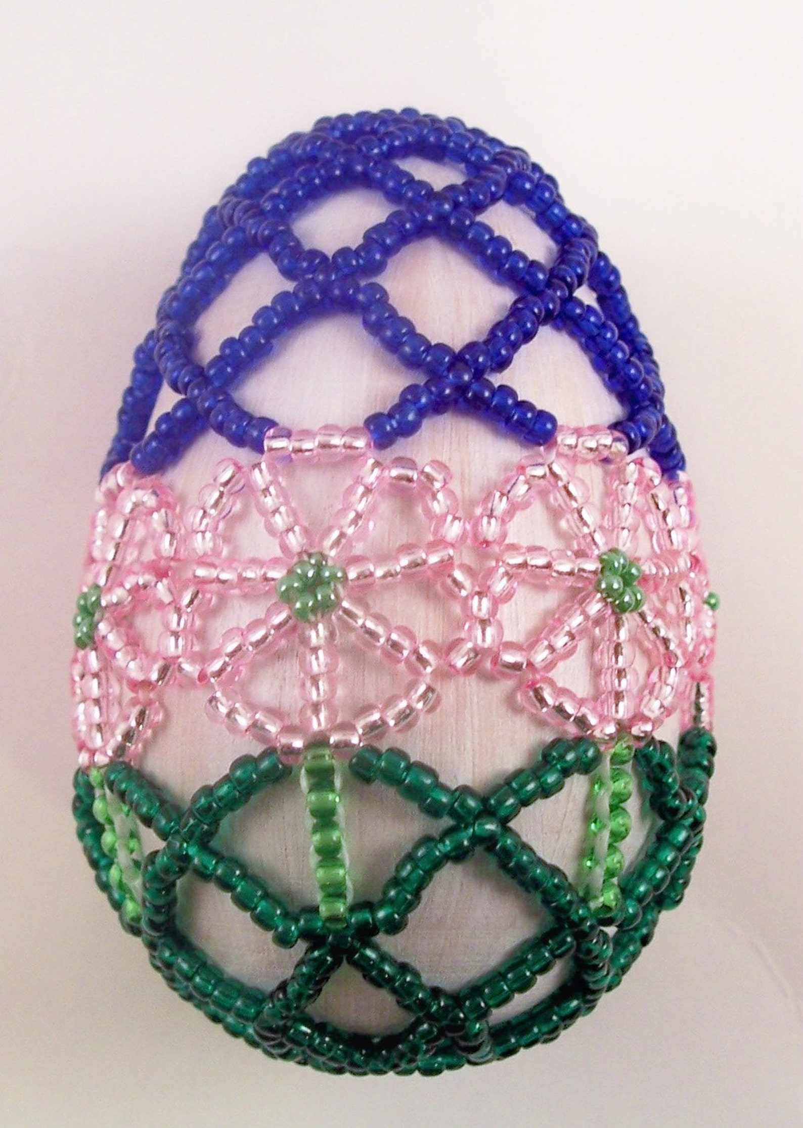 Spring Flower Beaded Easter Egg Pattern, Beading Tutorial in PDF - Etsy