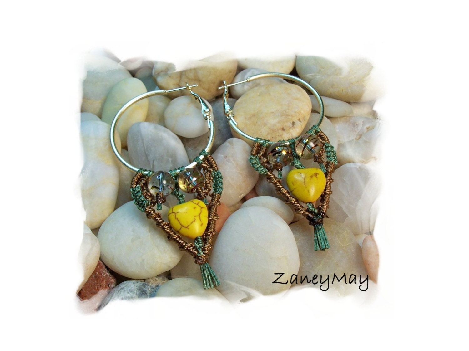 Spring or Fall Begins Micro Macrame Earring Pattern in PDF - Etsy