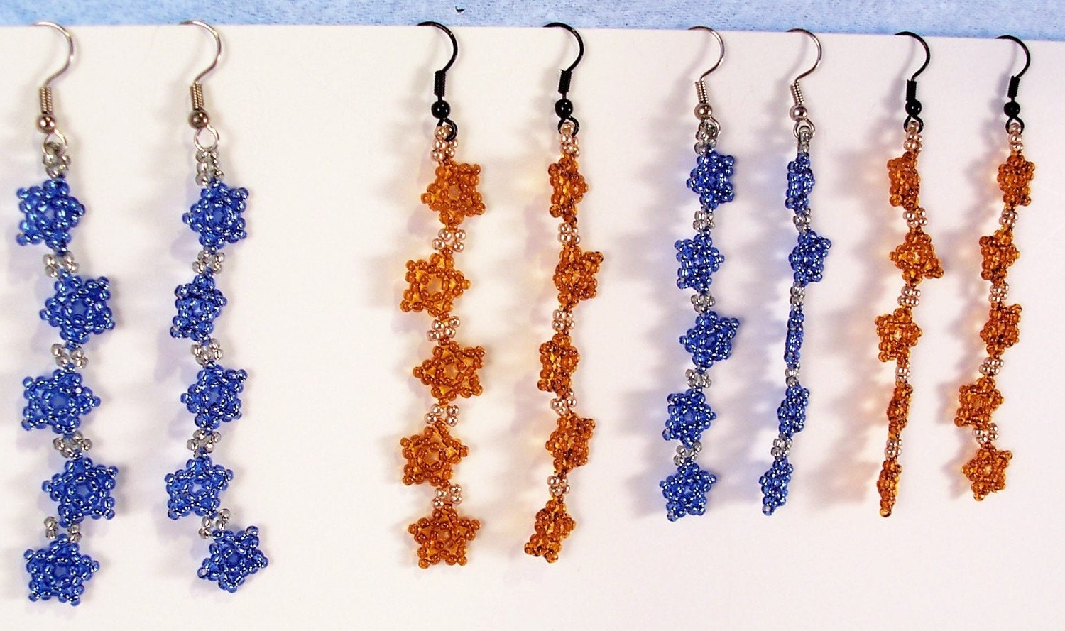 Falling Star Earring Pattern Beading Tutorial in PDF | Etsy