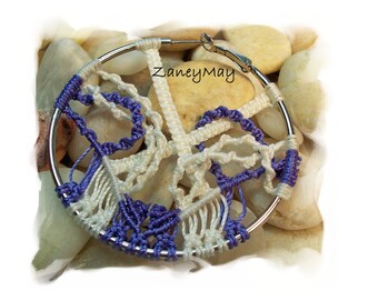 Two Tone Micro Macrame Earring Pattern in PDF | Etsy