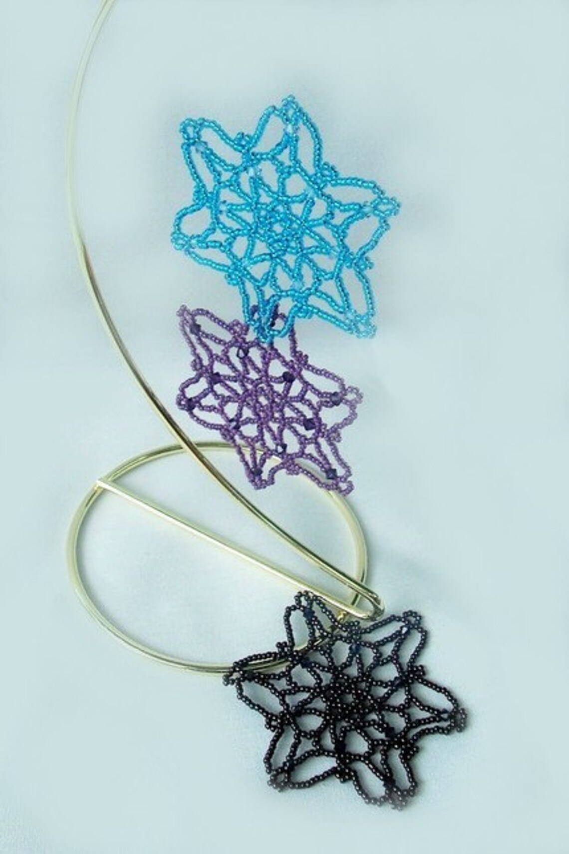 Shimmering Snowflake Ornament Pattern, Beading Tutorial in PDF - Etsy