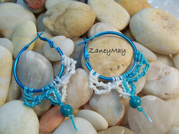 Little Lace Macrame Earring Tutorial in PDF | Etsy