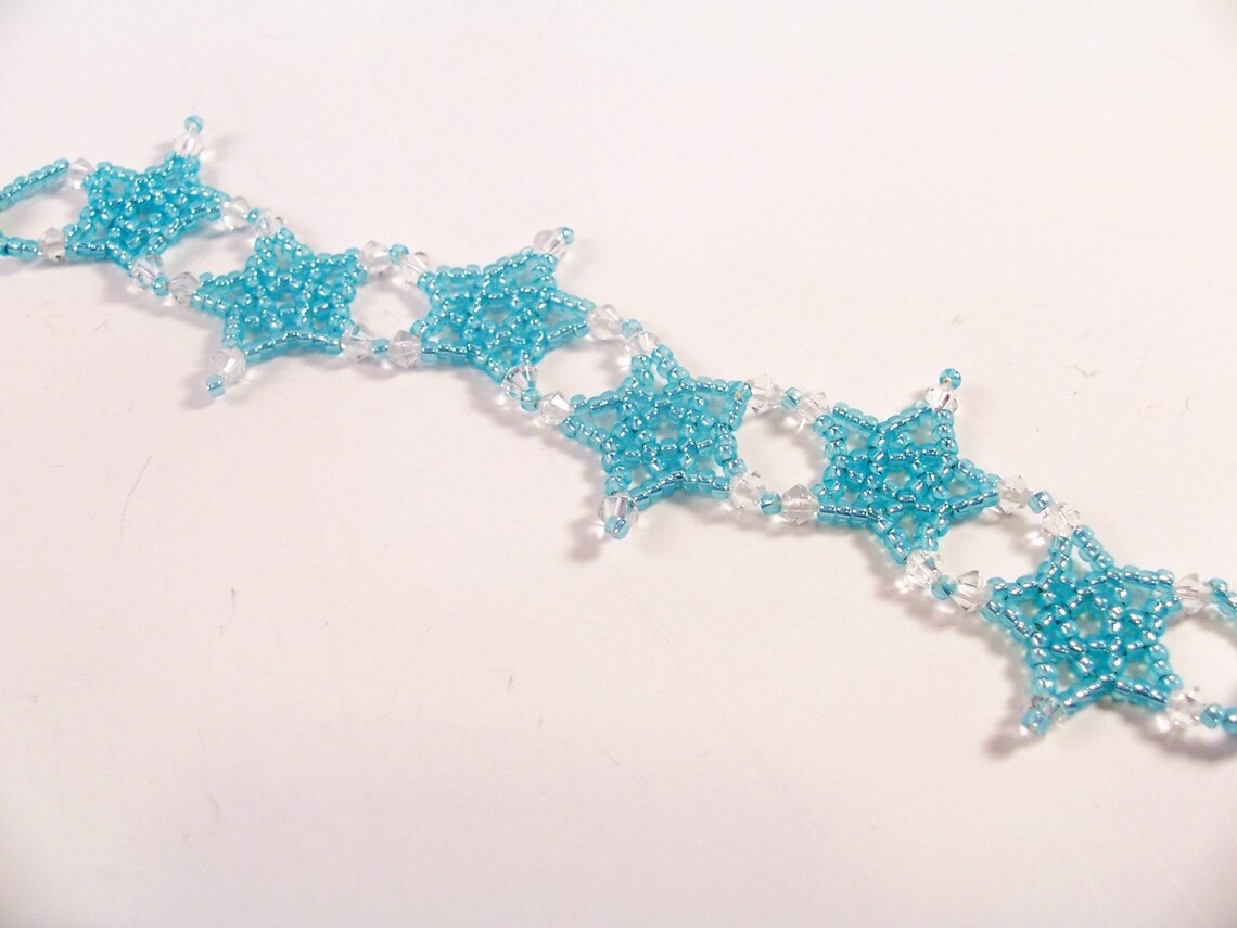 Five Point Stars Bracelet Pattern, Beading Tutorial in PDF - Etsy