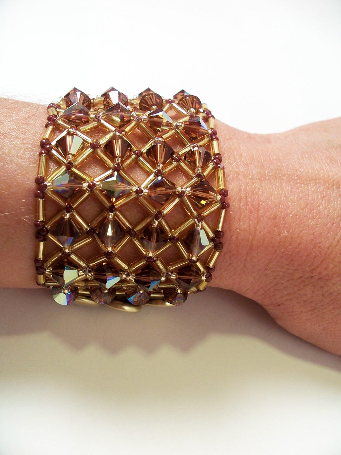 Crystal Diamond Bracelet, Beading Tutorial in PDF - Etsy