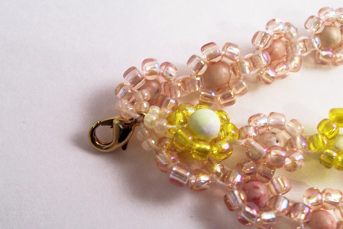 Daisy Bracelet Pattern Beading Tutorial in PDF - Etsy