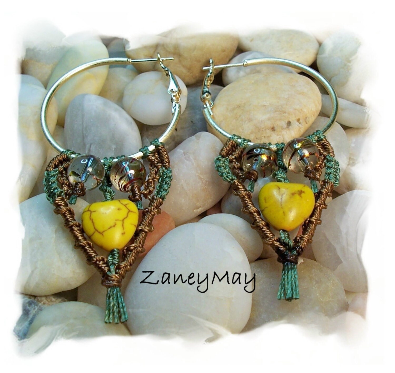 Spring or Fall Begins Micro Macrame Earring Pattern in PDF - Etsy