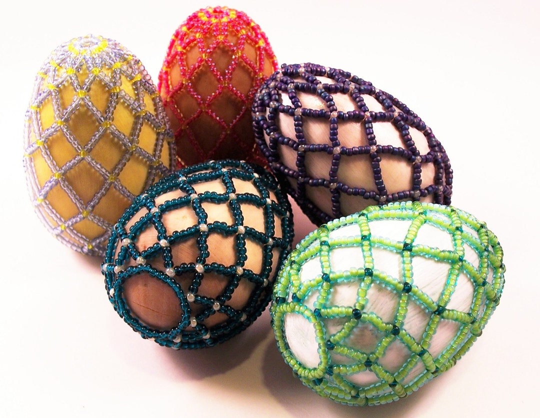 Easter Treasures Beaded Egg Pattern, Beading Tutorial in PDF - Etsy