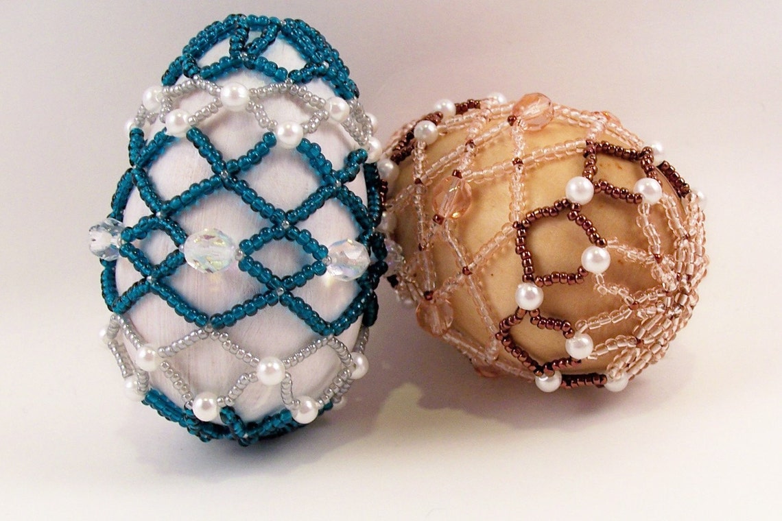Exquisite Easter Beaded Egg Pattern Beading Tutorial in PDF - Etsy