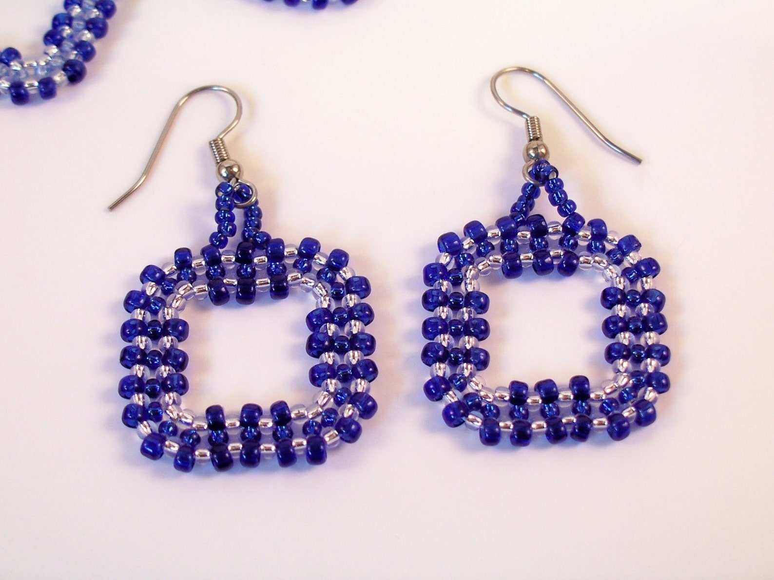 Square and Diamond Earring Pattern, Beading Tutorial in PDF - Etsy