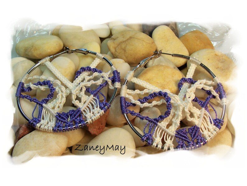 Just Knots Micro Macrame Earring Pattern in PDF - Etsy