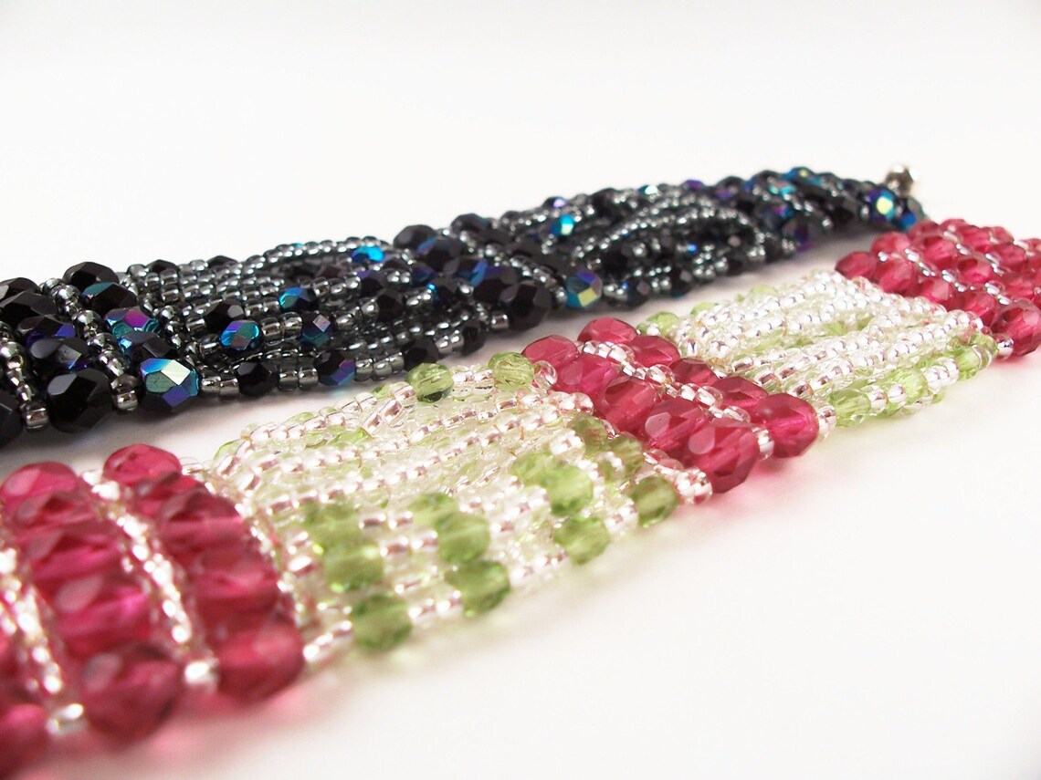 Cuff Bracelet Pattern, Beading Tutorial in PDF - Etsy