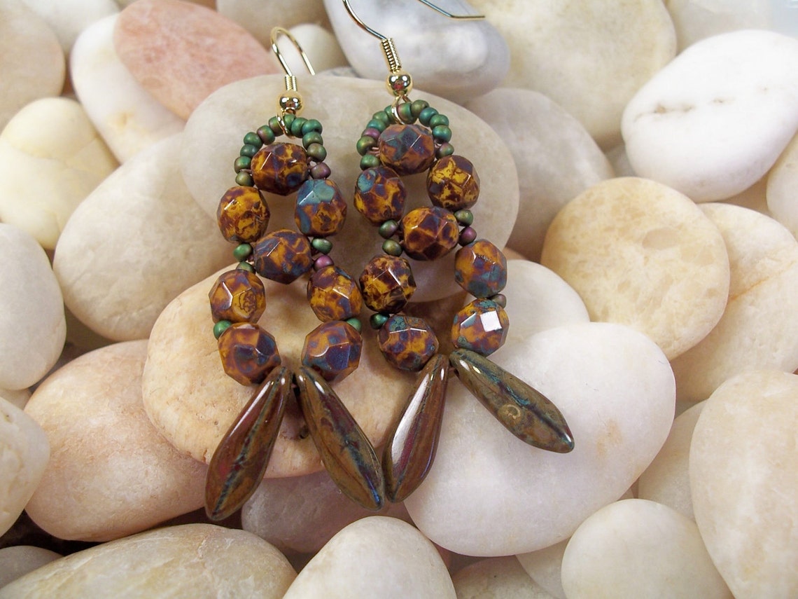 Dagger Earring Pattern, Beading Tutorial in PDF - Etsy