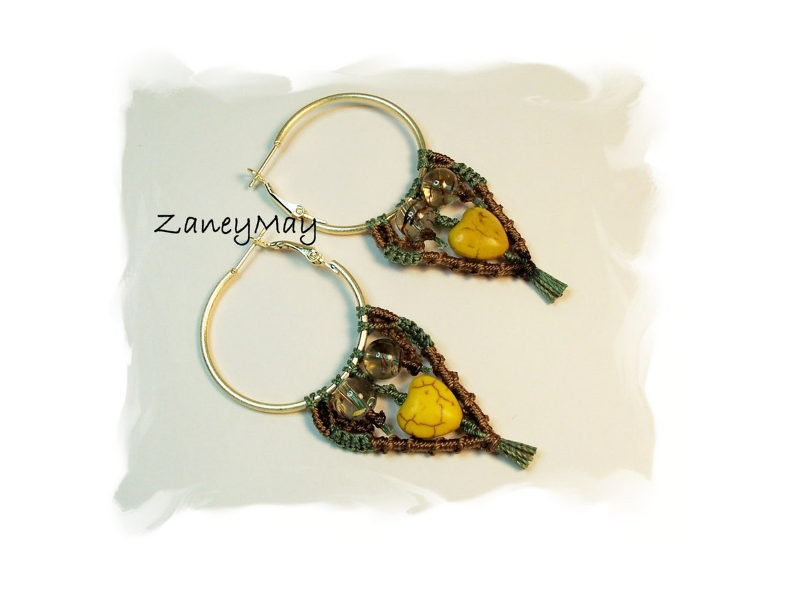 Spring or Fall Begins Micro Macrame Earring Pattern in PDF - Etsy