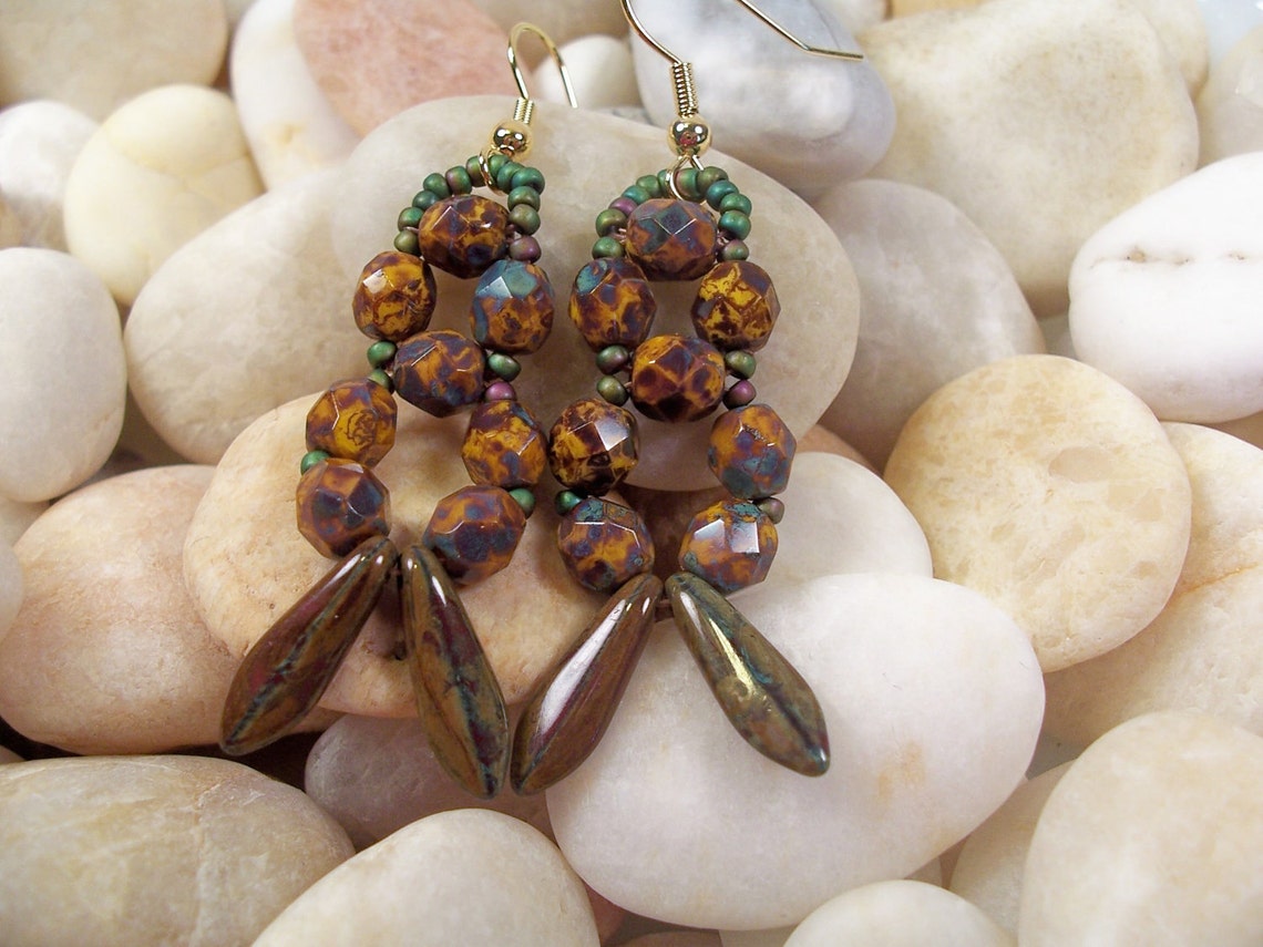 Dagger Earring Pattern, Beading Tutorial in PDF - Etsy