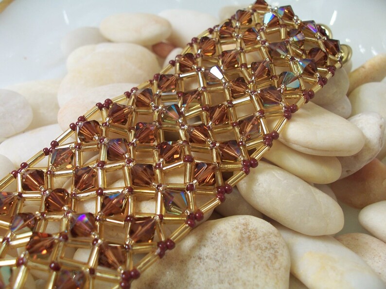 Crystal Diamond Bracelet, Beading Tutorial in PDF - Etsy