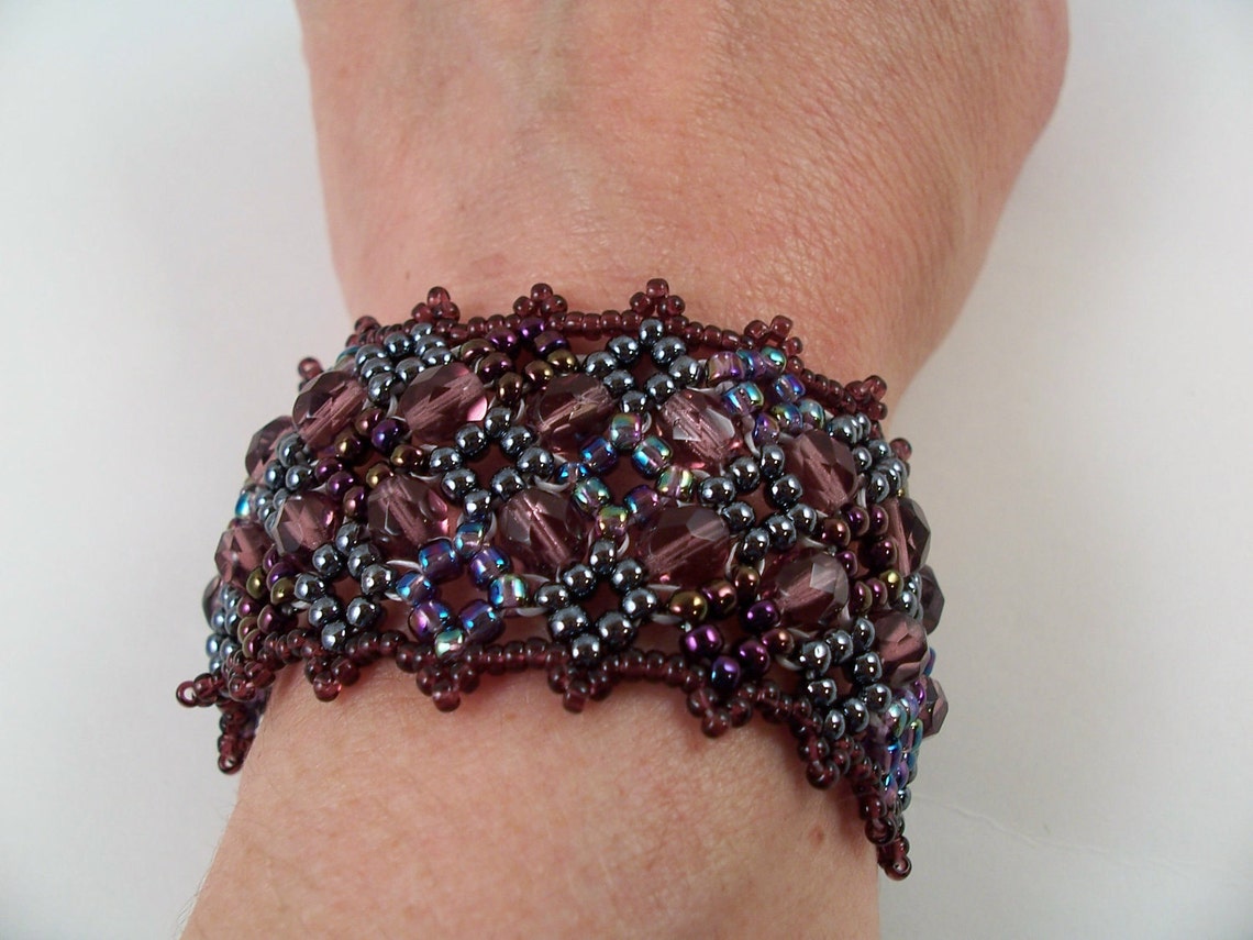 Tiny Diamond Bracelet Pattern Beading Tutorial in PDF - Etsy