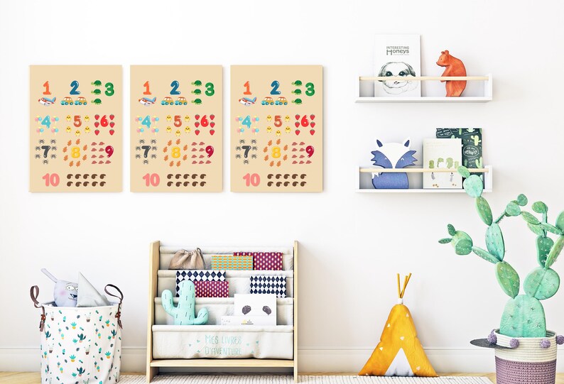 Printable Educational Poster for Kids | Numbers Learning Chart | Fun ...