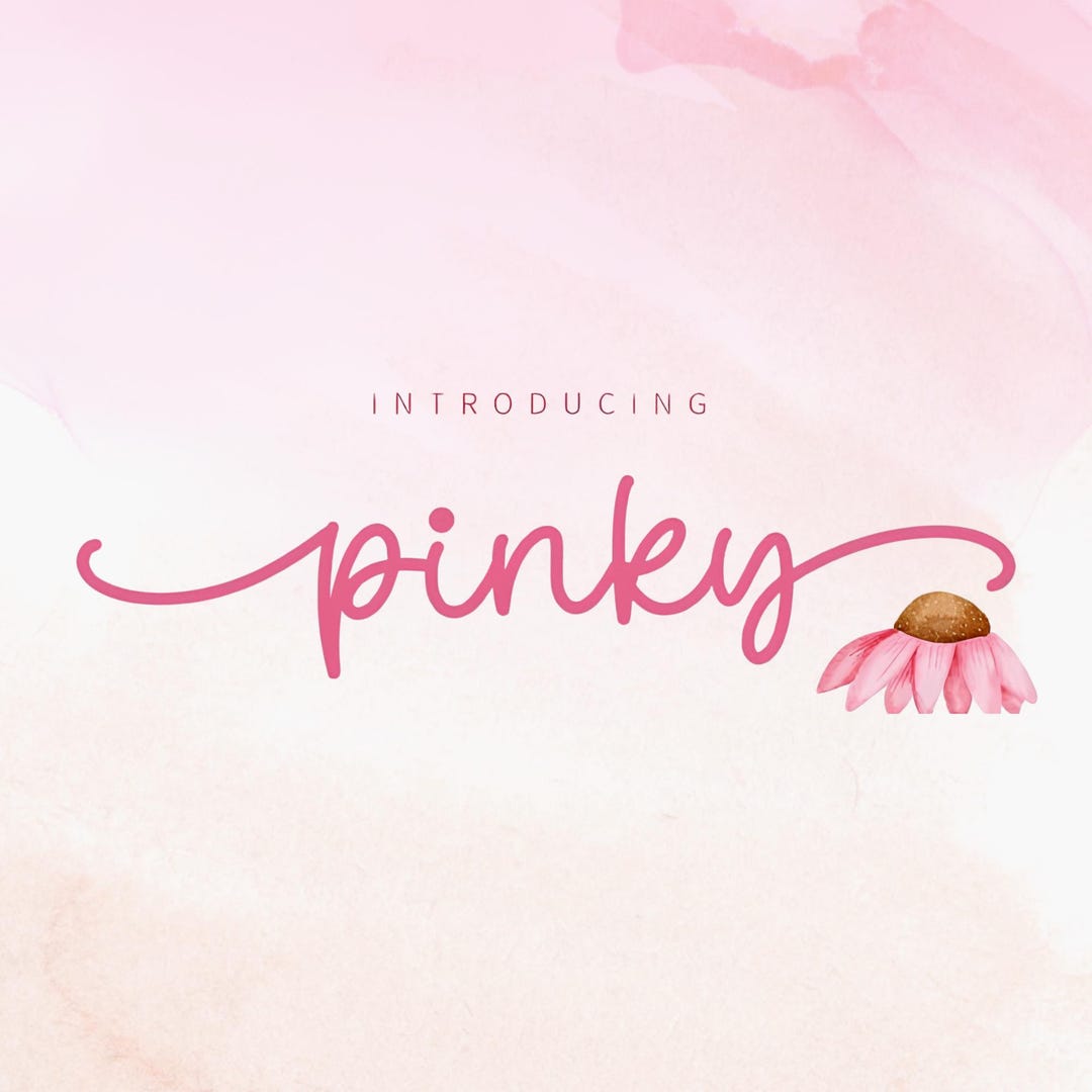 Pinky Font, Procreate Fonts, Digital Planner, Handwriten Fonts, Take ...