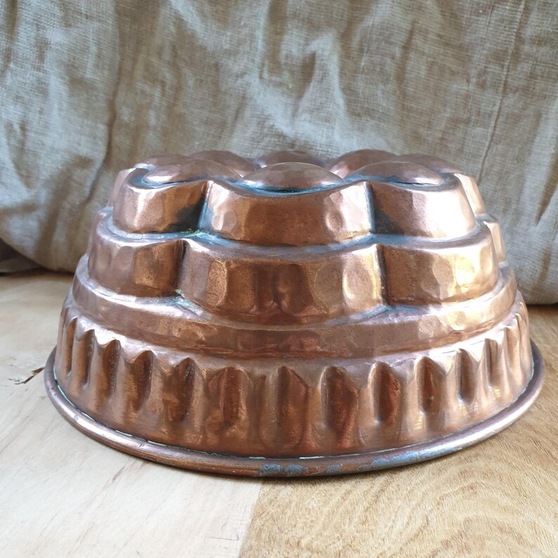 Rare Pudding Molds, Old Copper Form Tower, Holed Copper Mold, Big ...