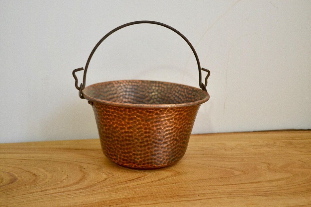 Mini Copper Bucket, Miniature Cauldron, Doll House Accessory, Copper ...