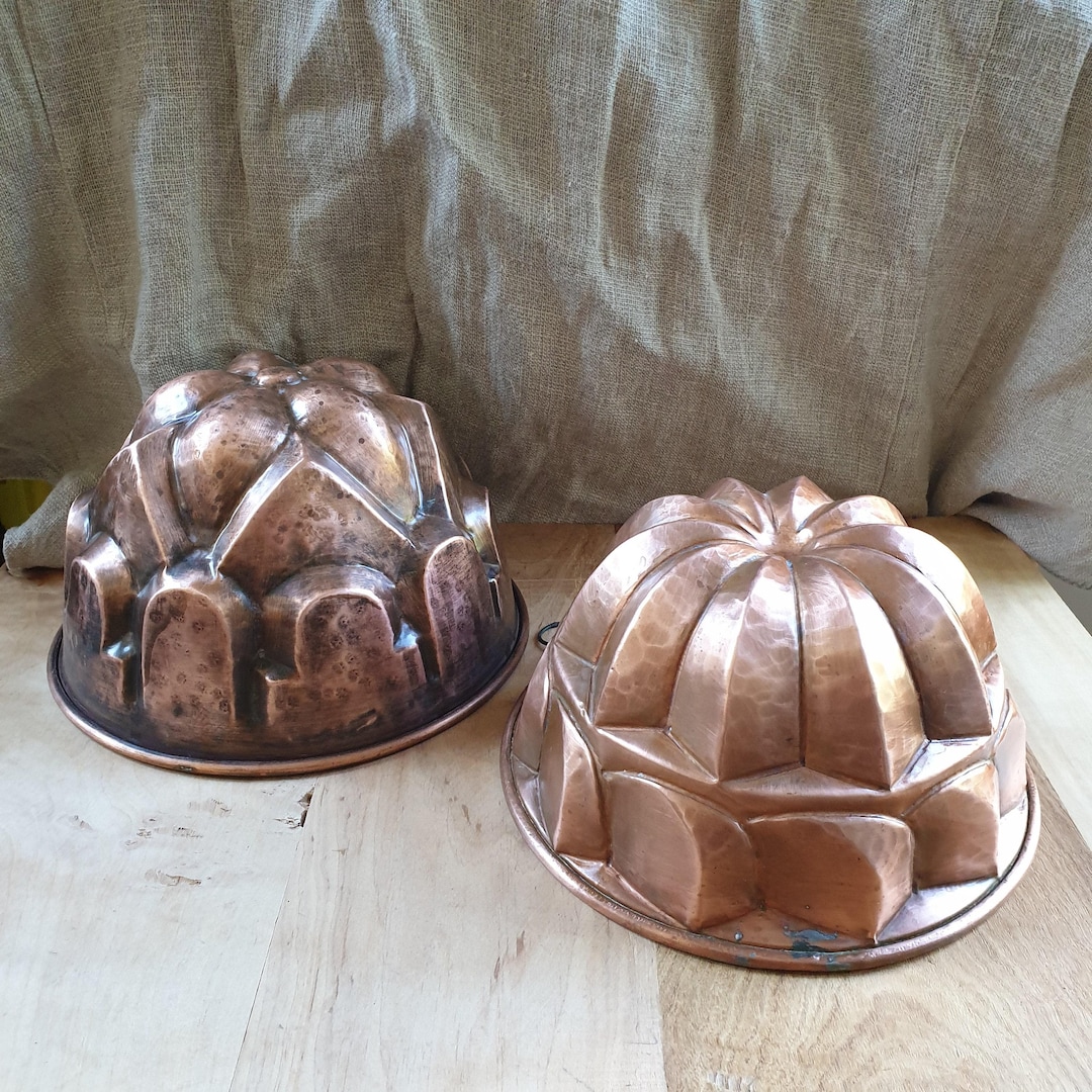 Rare Pudding Molds, Old Copper Form Set, Copper Mold Set, Copper ...