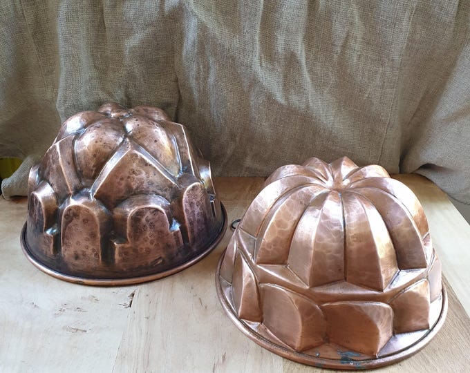 Rare Pudding Molds, Old Copper Form Set, Copper Mold Set, Copper ...