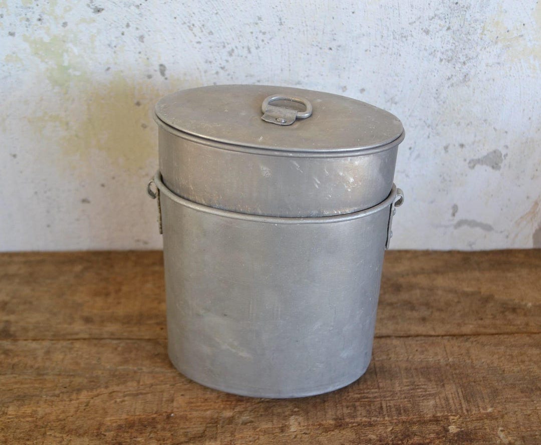 Military Lunch Box, Old Lunch Box, Aluminum Lunch Box, Vintage Camping ...