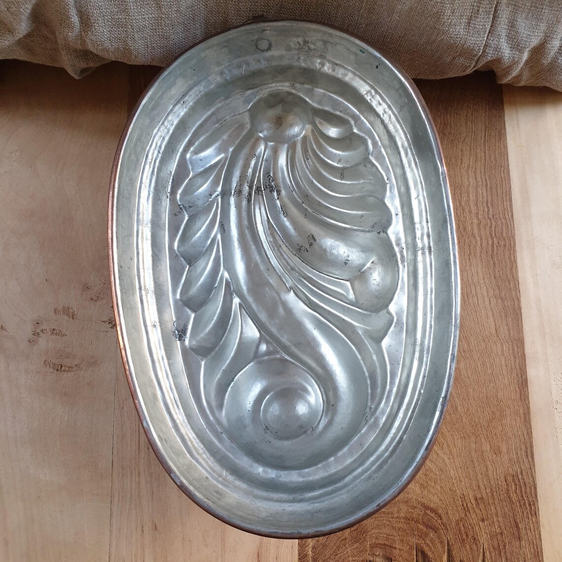 Large Oval Copper Pudding Form, Old Copper Pudding Mold, Old Italian ...