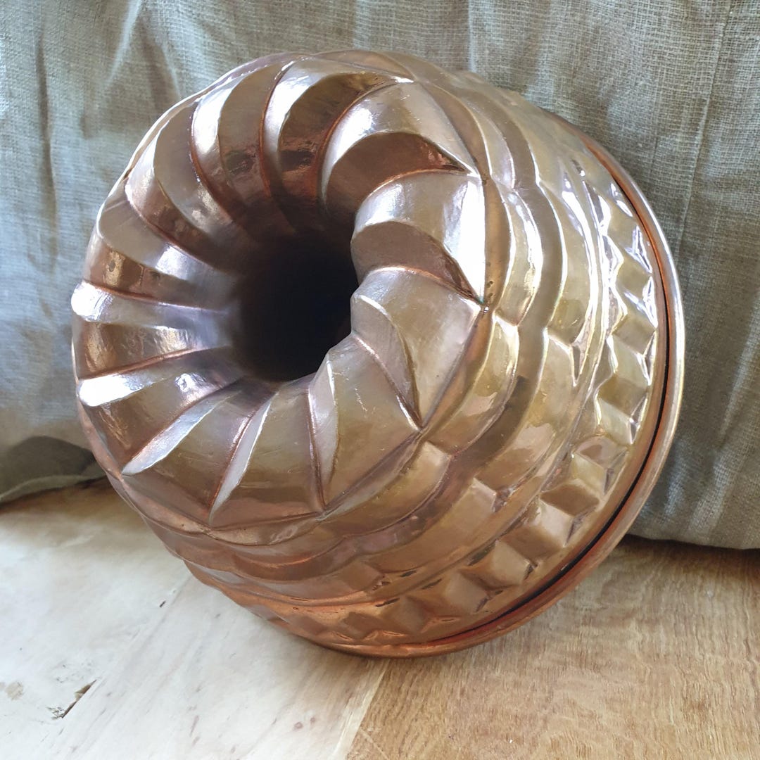 Rare Pudding Molds, Old Copper Form Tower, Holed Copper Cake Mold, Big ...