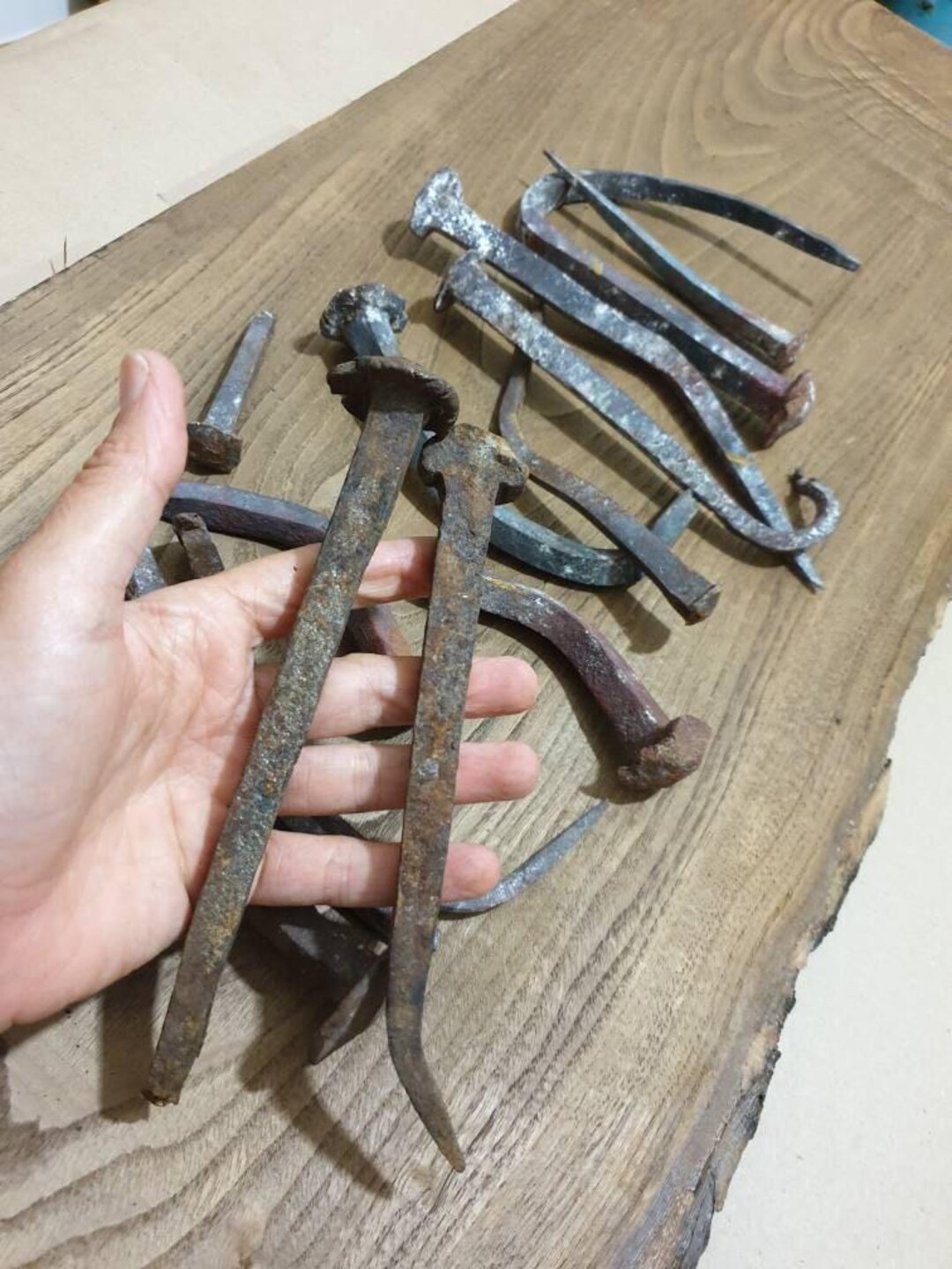 Old Rusty Iron Nails, Huge Iron Nails, Antique Rusty Nails, Old Nails ...