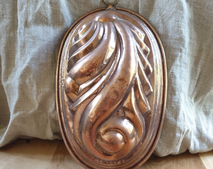 Large Oval Copper Pudding Form, Old Copper Pudding Mold, Old Italian ...