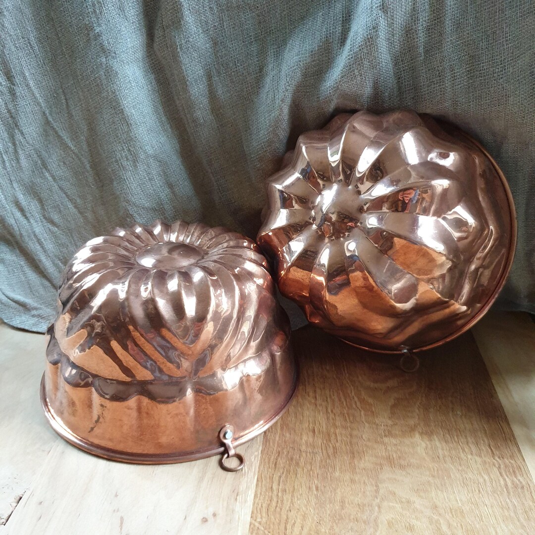 Antique Shiny Copper Pudding Form, Old Copper Holed Pudding Mold ...