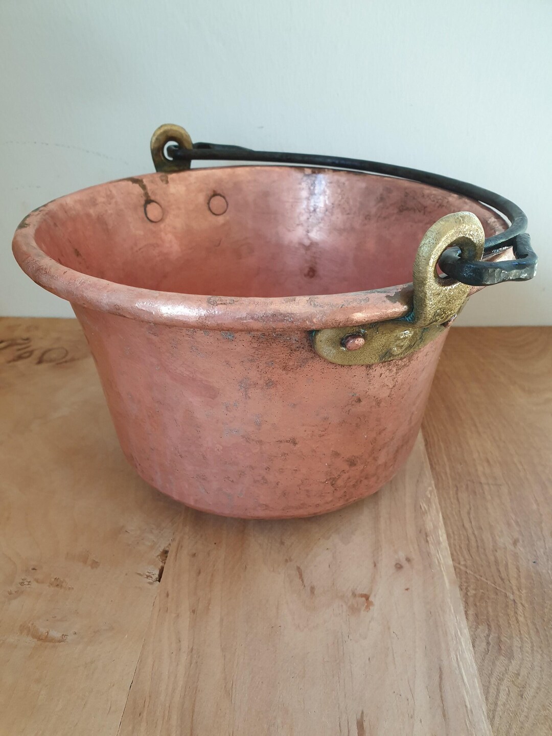 Old Copper Pot, Big Copper Pot, Vintage Copper Pot, Italian Copper Pot ...